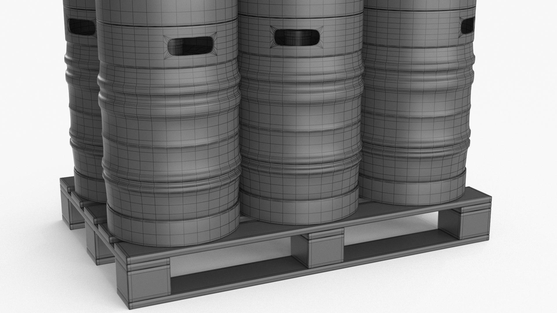 Pallets Of Beer Kegs 3D - TurboSquid 2055382