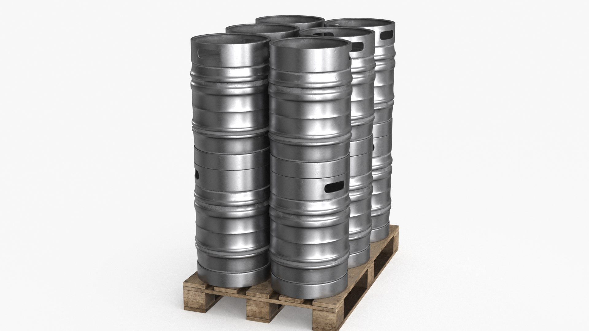 Pallets Of Beer Kegs 3D - TurboSquid 2055382
