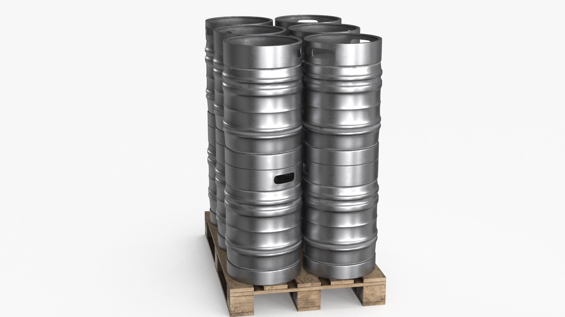Pallets Of Beer Kegs 3D - TurboSquid 2055382
