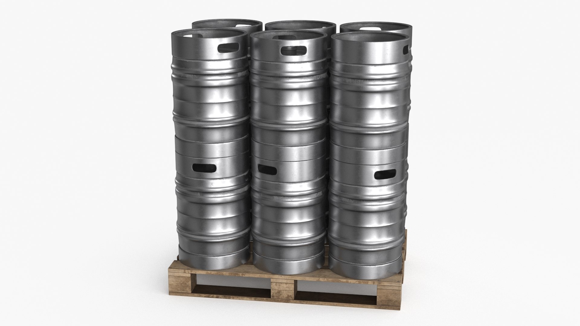 Pallets Of Beer Kegs 3D - TurboSquid 2055382