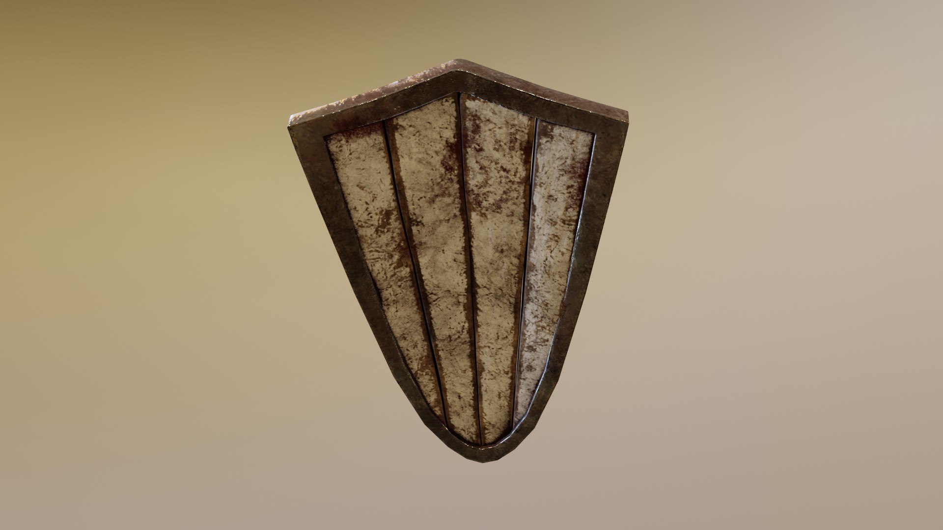 3D Model Dirty Yellow Shield - TurboSquid 1963414