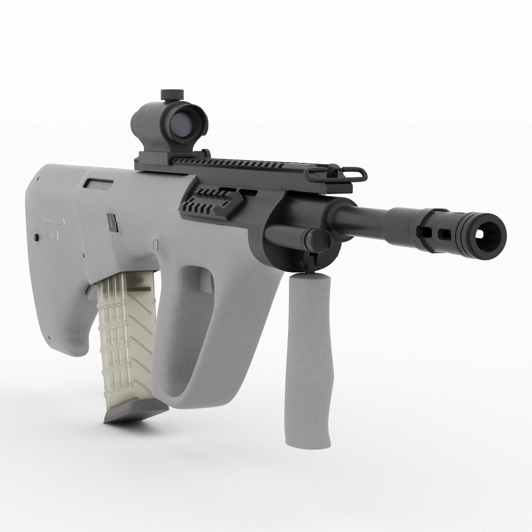 steyr aug a3 acog 3d model