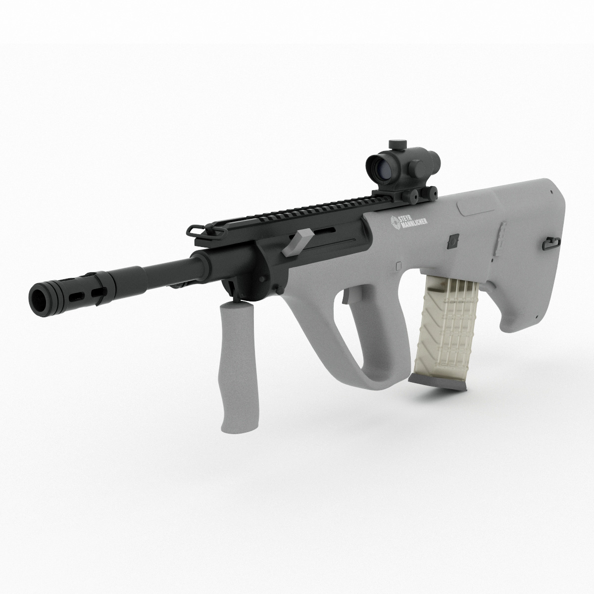 steyr aug a3 acog 3d model