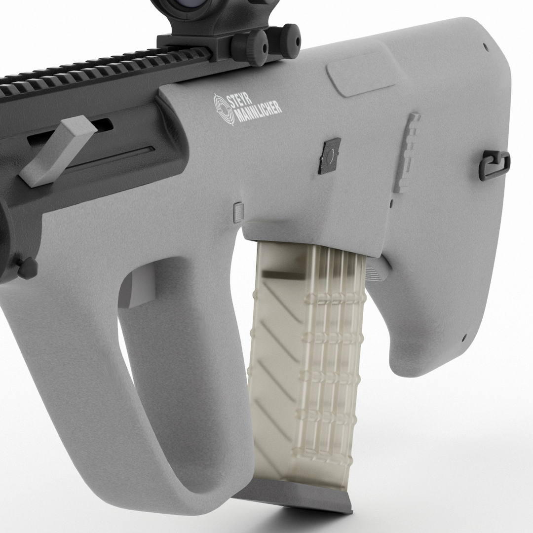 steyr aug a3 acog 3d model