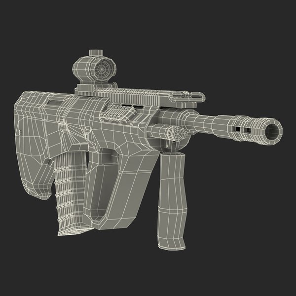steyr aug a3 acog 3d model