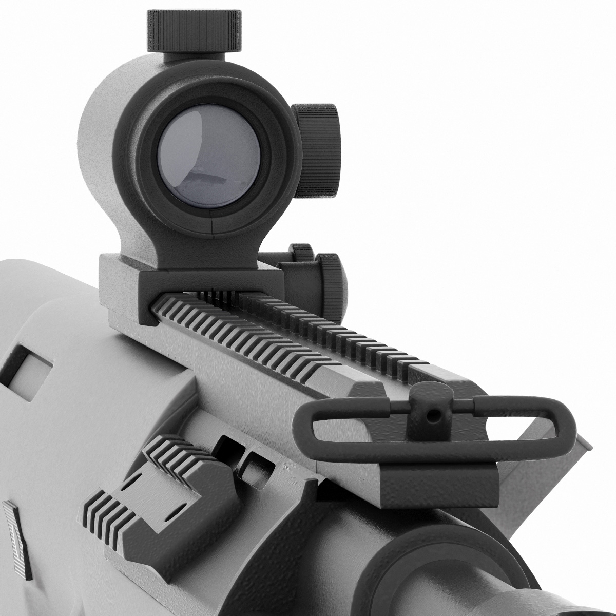 steyr aug a3 acog 3d model