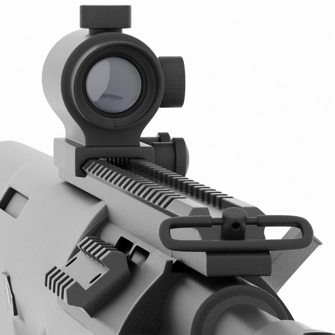 Steyr Aug A3 Acog 3d Model