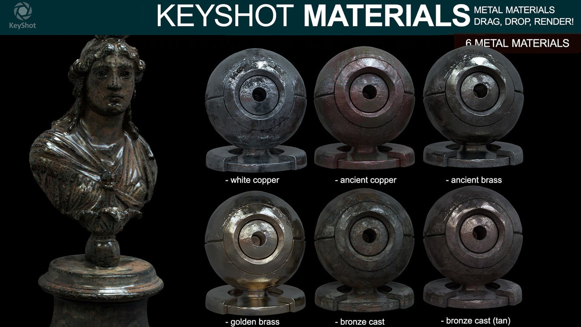 Metal Materials for Keyshot Modelo 3D - TurboSquid 1959453