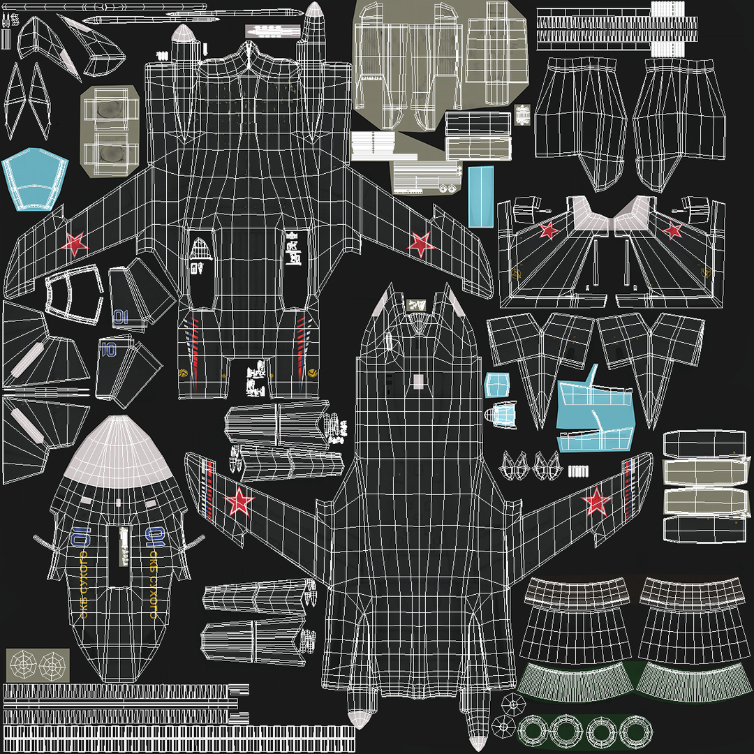 3D sukhoi su-47 berkut russin - TurboSquid 1210055