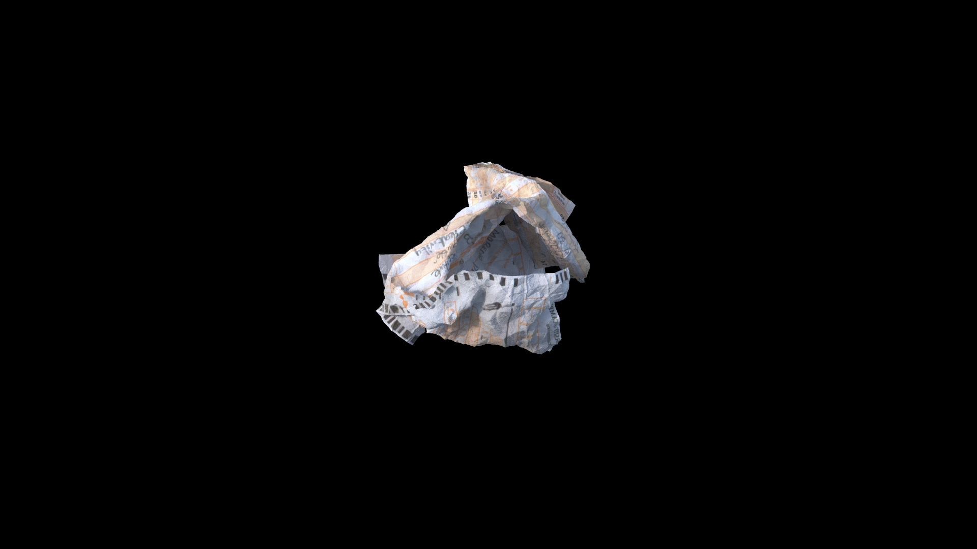 Crumpled Bill Paper HD 3D Model - TurboSquid 1900557