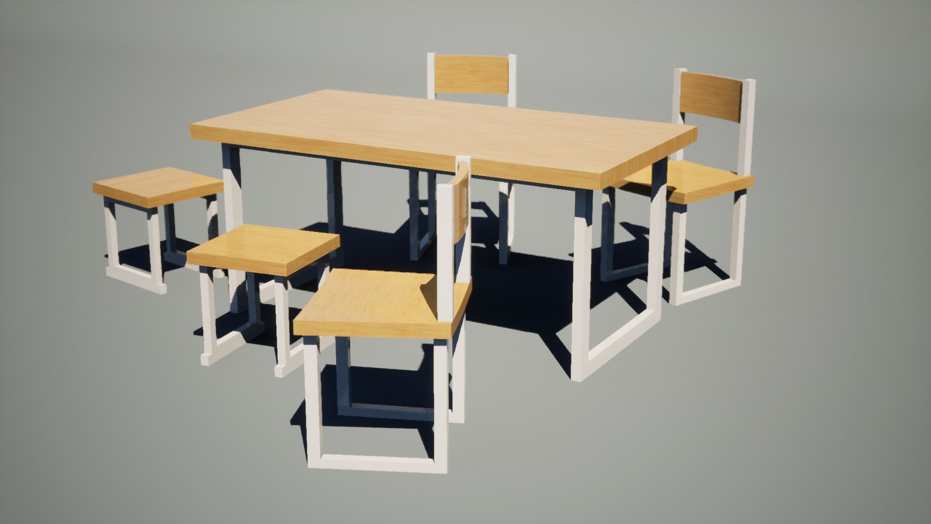 Modern Table Set 01 3D - TurboSquid 2283642