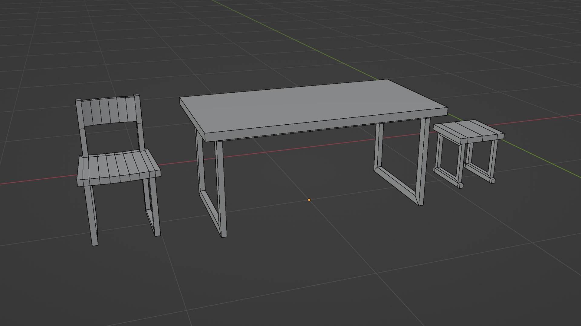 Modern Table Set 01 3D - TurboSquid 2283642