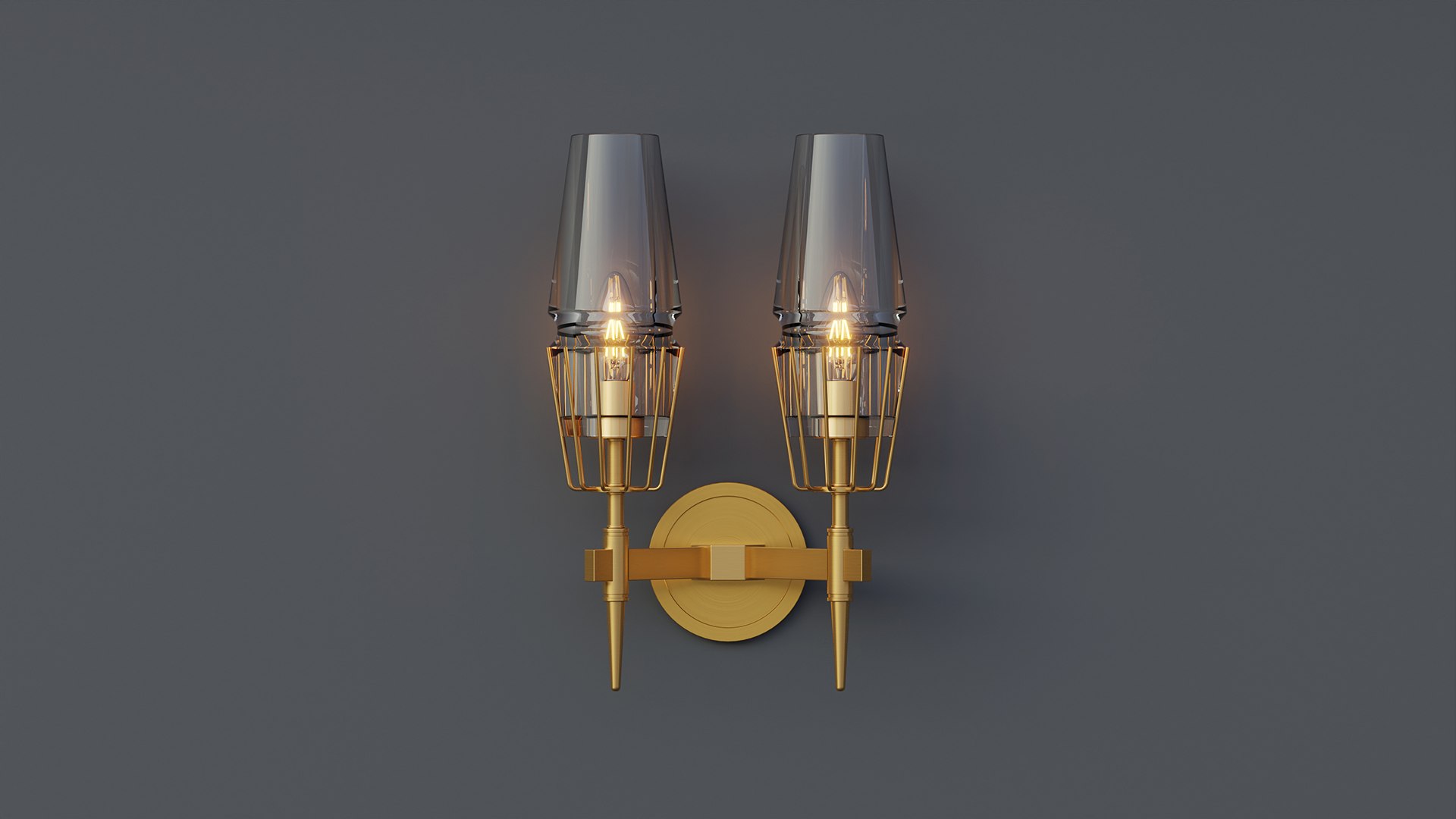 Nordic Brass Wall Lamp 3D model - TurboSquid 2124570
