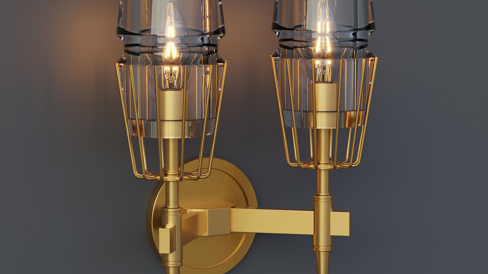 Nordic Brass Wall Lamp 3D model - TurboSquid 2124570