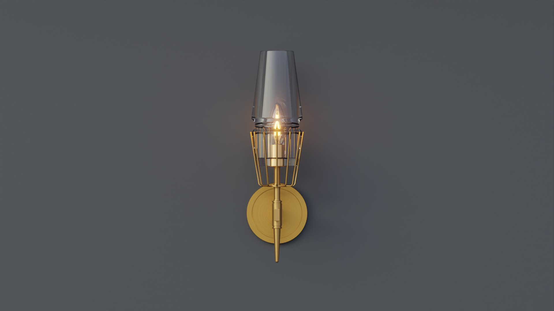Nordic Brass Wall Lamp 3D model - TurboSquid 2124570
