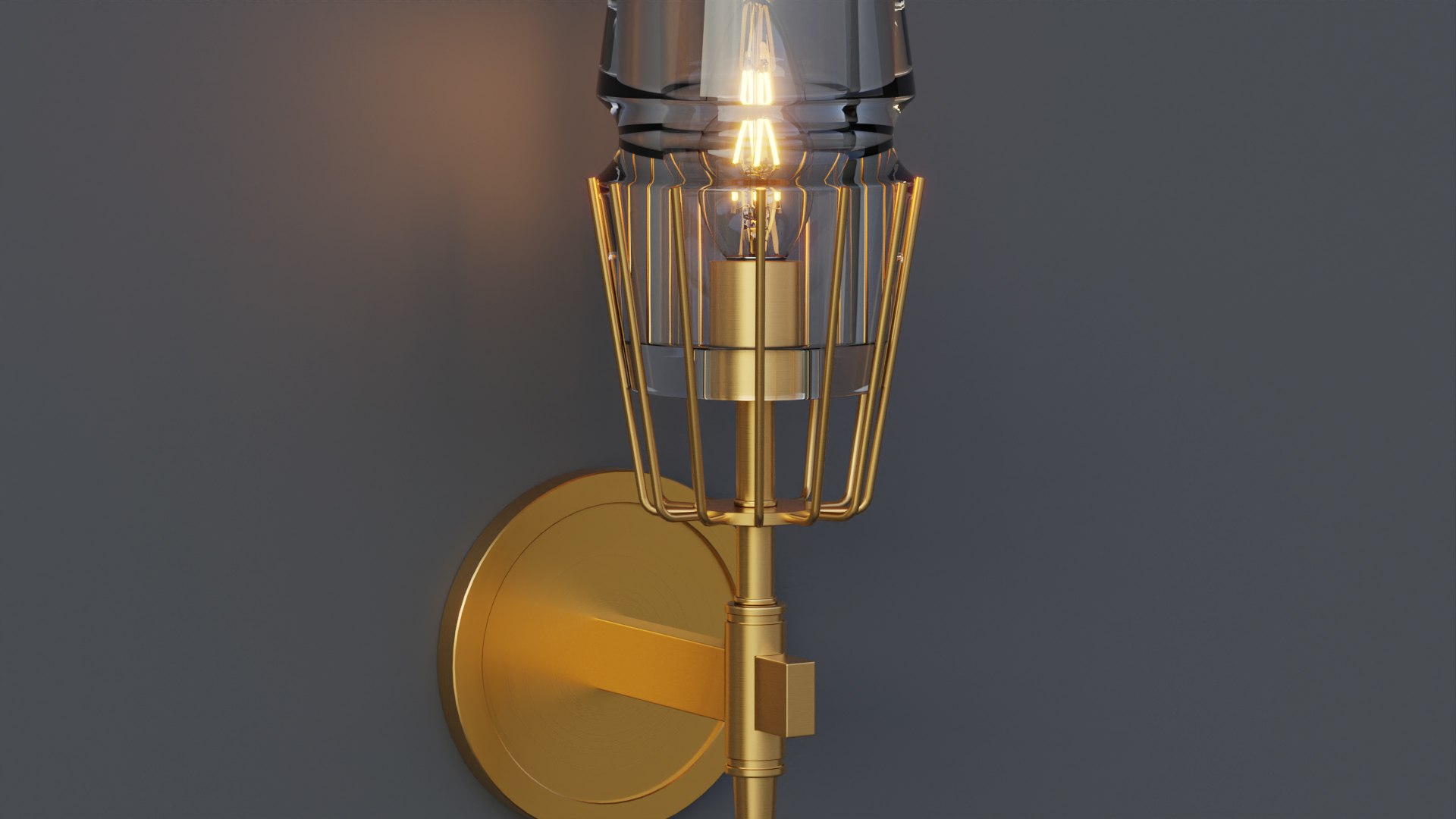 Nordic Brass Wall Lamp 3D model - TurboSquid 2124570