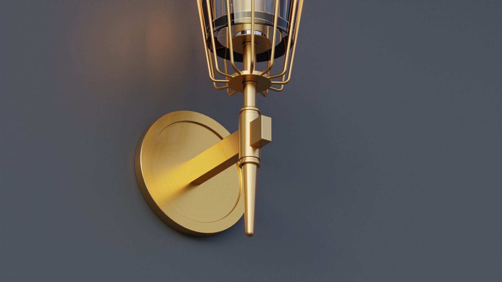 Nordic Brass Wall Lamp 3D model - TurboSquid 2124570