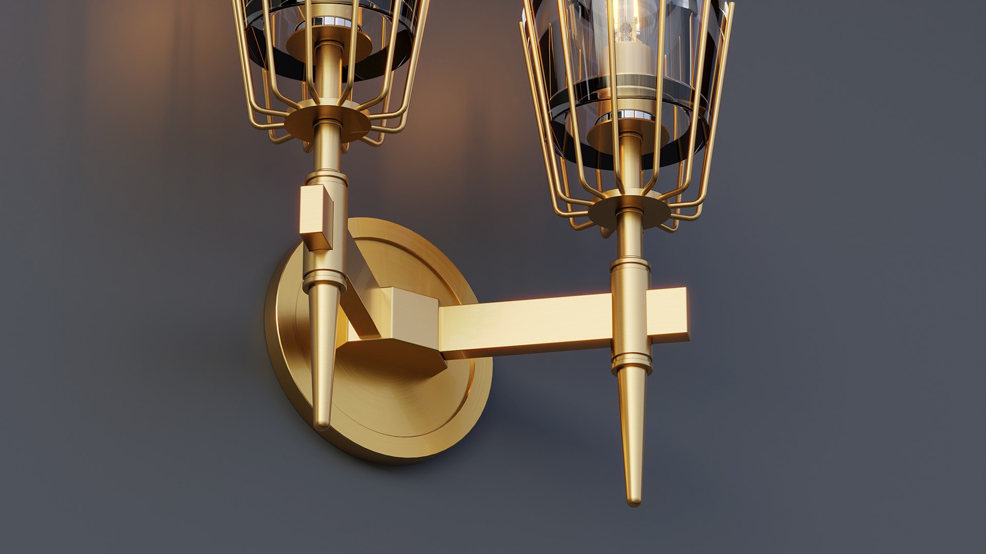 Nordic Brass Wall Lamp 3D model - TurboSquid 2124570