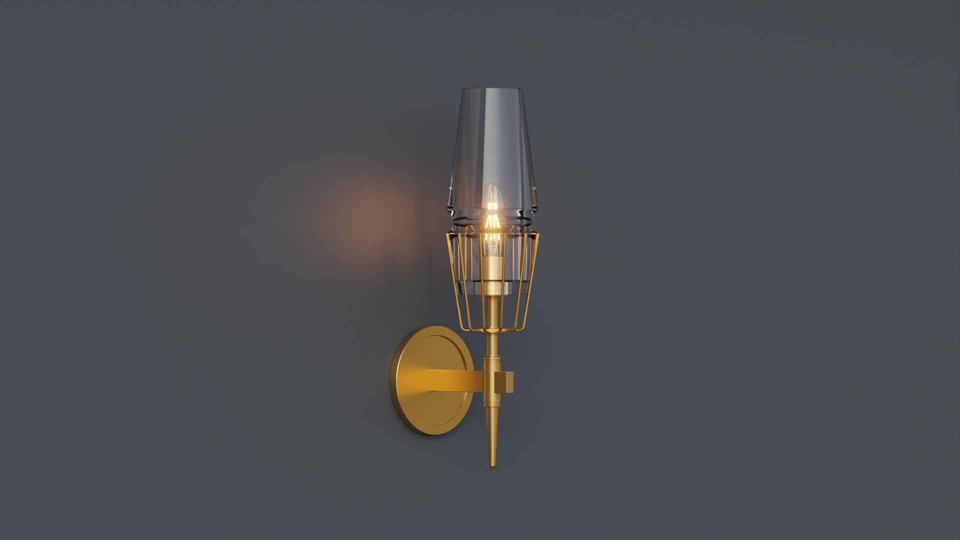 Nordic Brass Wall Lamp 3D model - TurboSquid 2124570