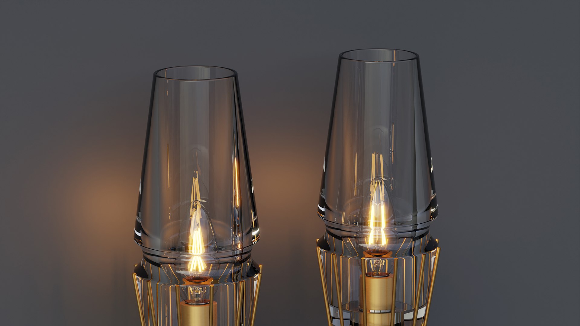 Nordic Brass Wall Lamp 3D model - TurboSquid 2124570