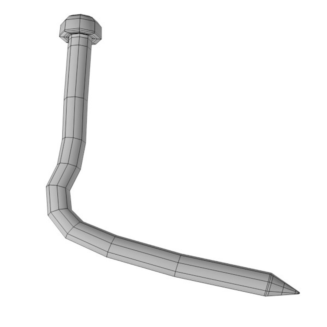 bended nail 3d model