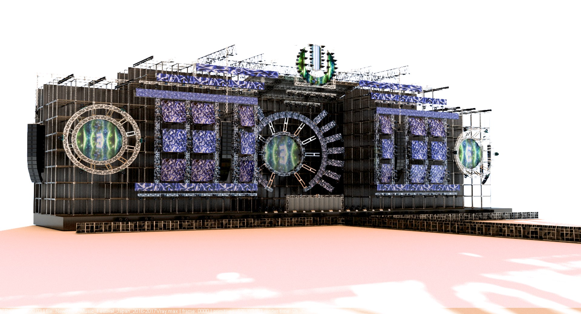 umf-ultra music festival japan 3d model