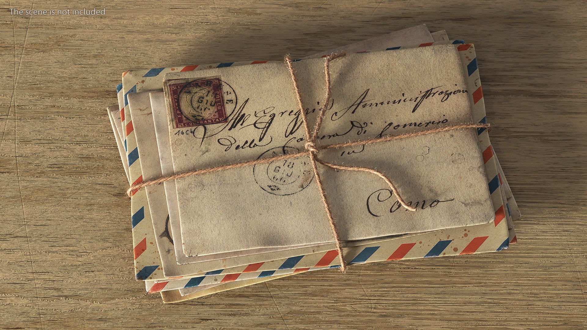 3D Old Letters Package Thin Fur Model - TurboSquid 1943753