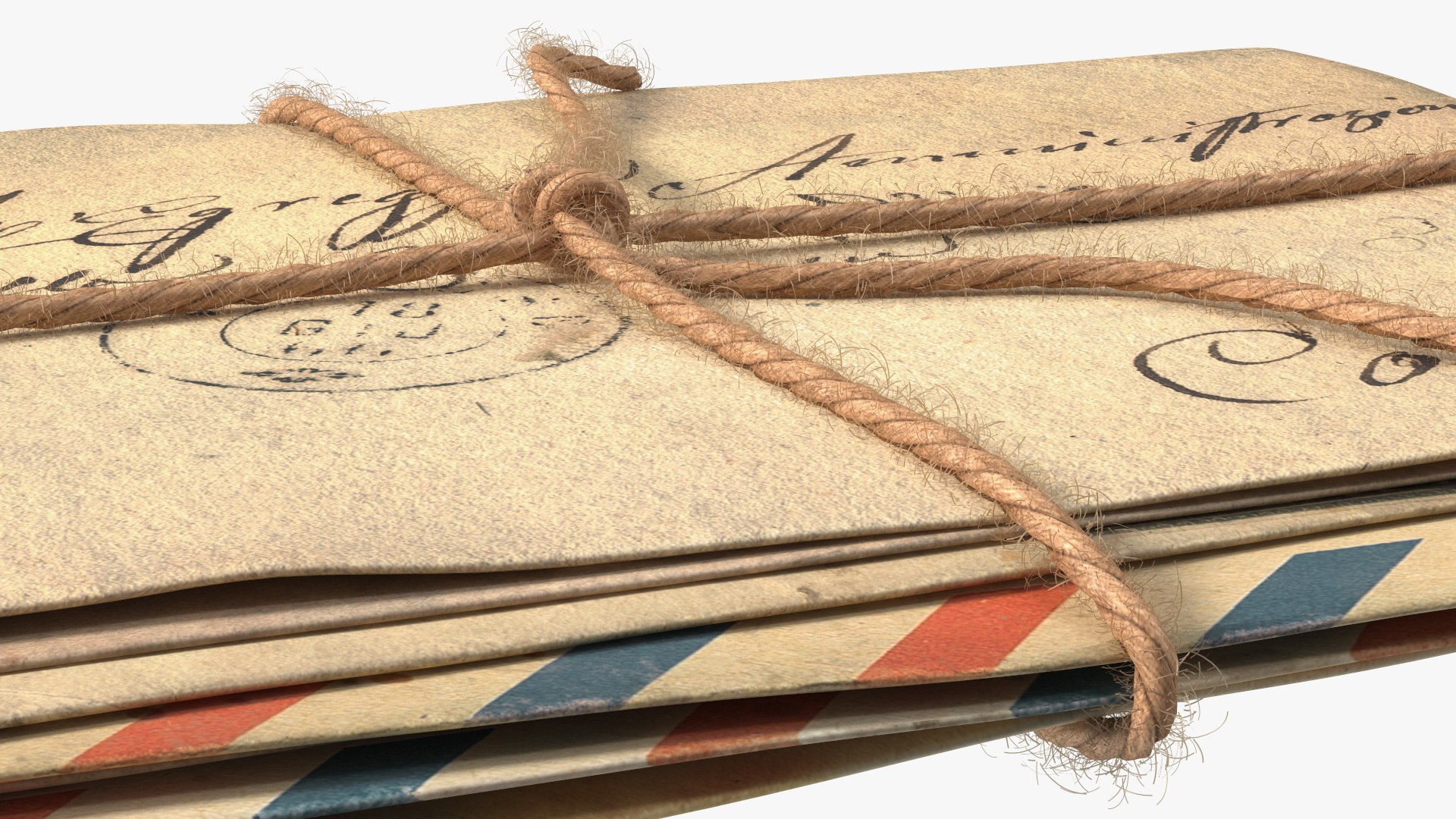 3D Old Letters Package Thin Fur Model - TurboSquid 1943753