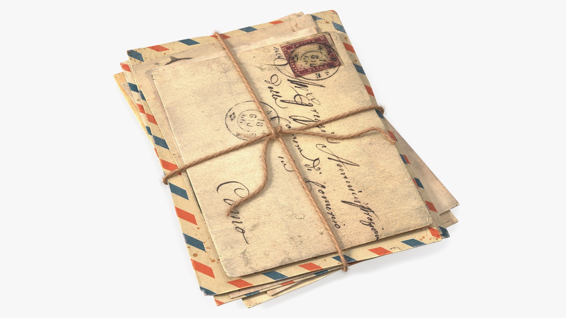 3D Old Letters Package Thin Fur model - TurboSquid 1943753