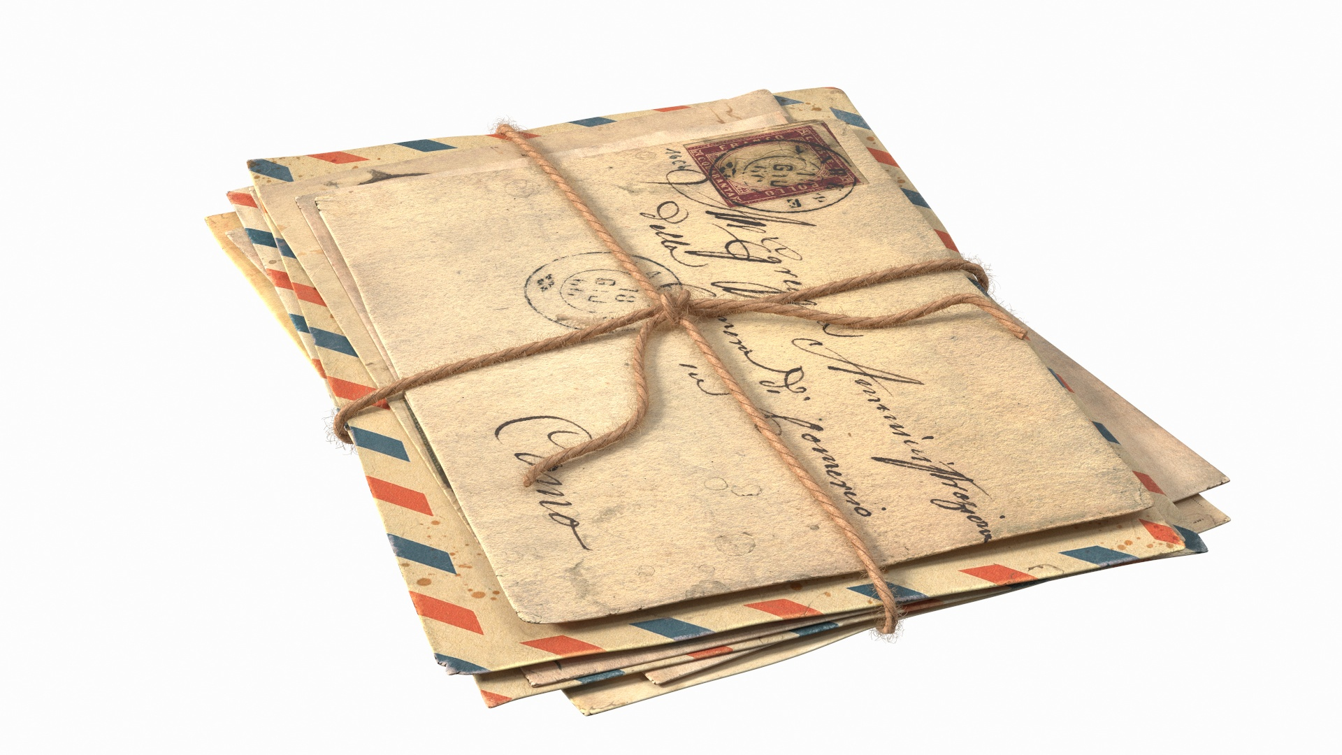 3D Old Letters Package Thin Fur Model - TurboSquid 1943753