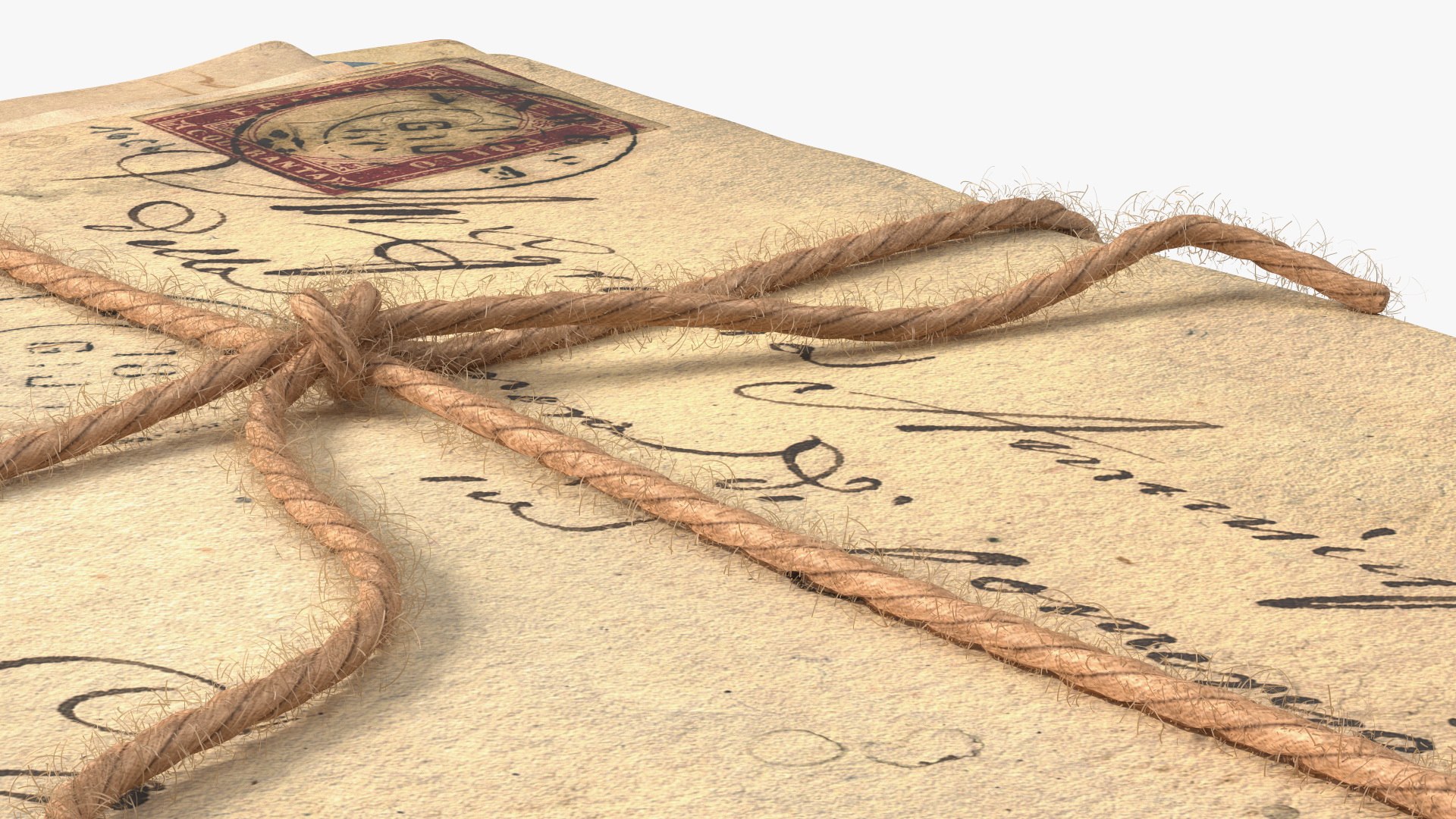 3D Old Letters Package Thin Fur Model - TurboSquid 1943753