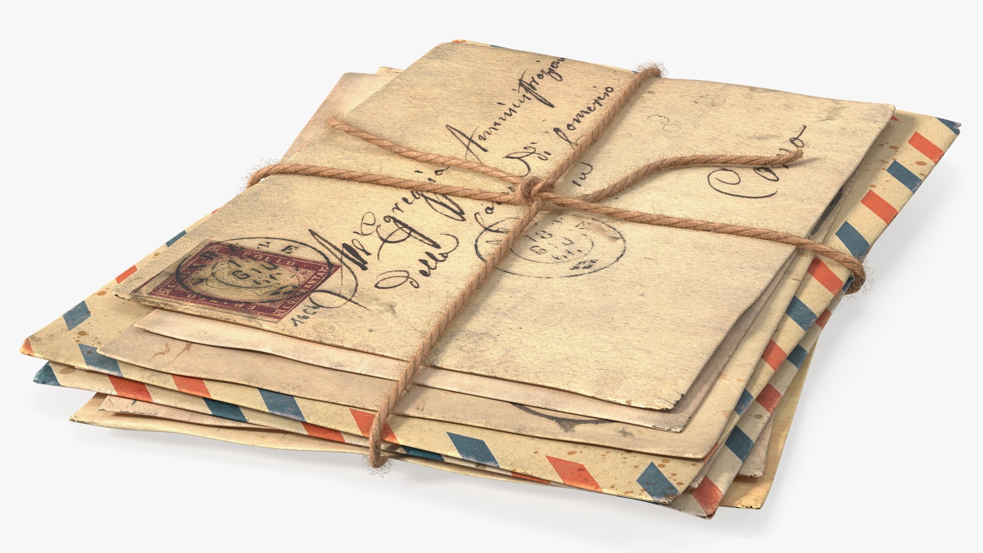 3D Old Letters Package Thin Fur Model - TurboSquid 1943753