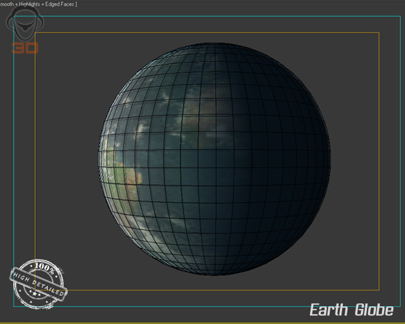 Earth Modeled Mapped 3d 3ds