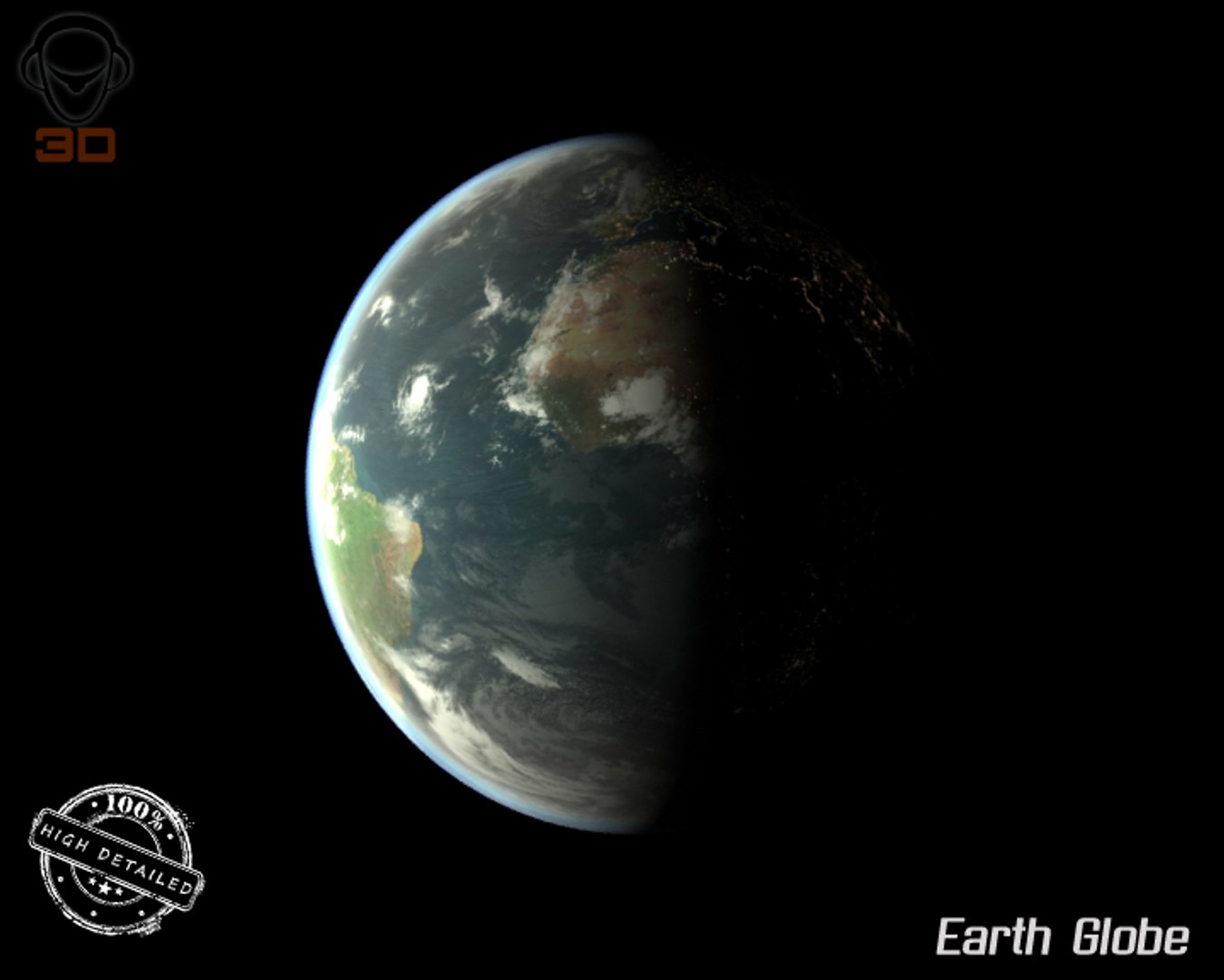 Earth Modeled Mapped 3d 3ds