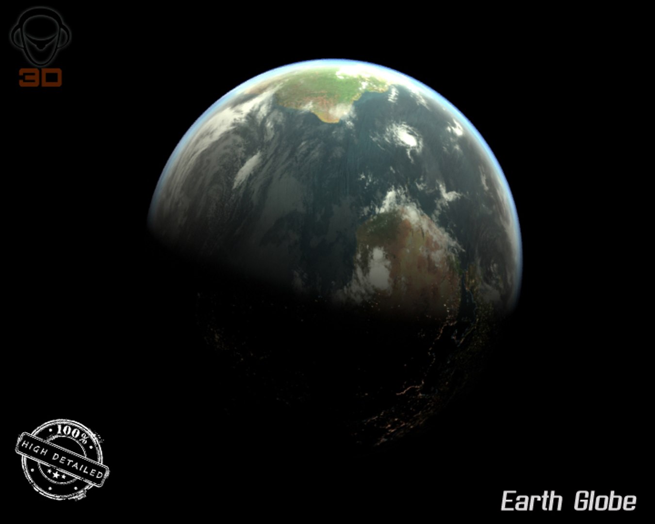 Earth Modeled Mapped 3d 3ds