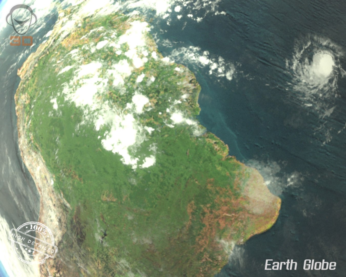 Earth Modeled Mapped 3d 3ds