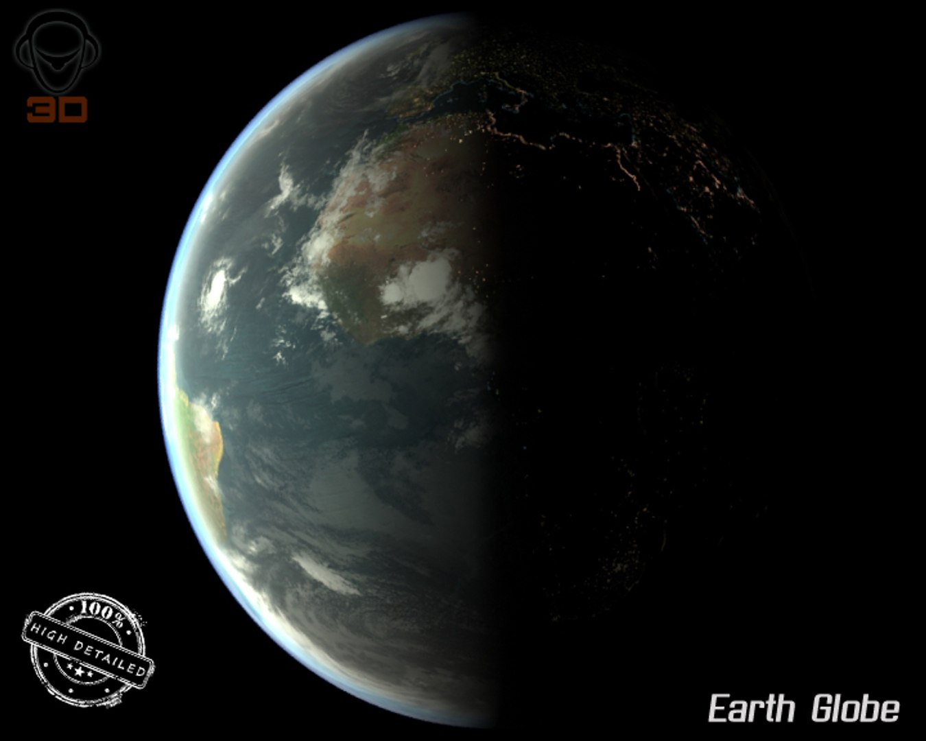 Earth Modeled Mapped 3d 3ds