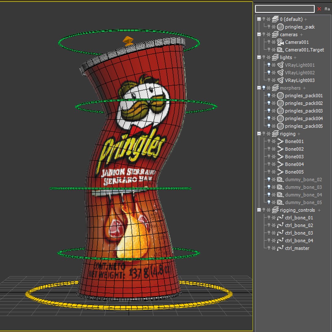 3d Model Pringles Jamon Serrano Rigged