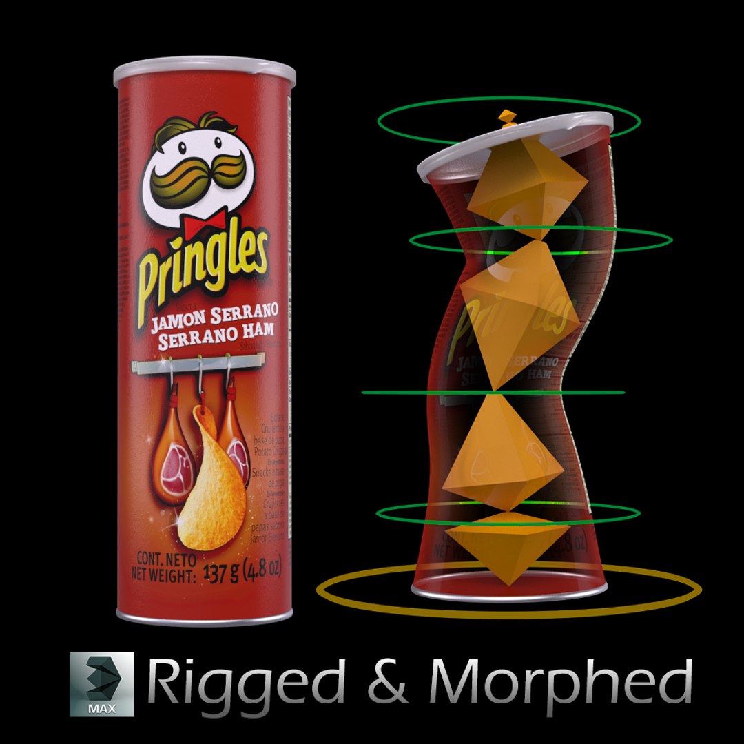 3d Model Pringles Jamon Serrano Rigged