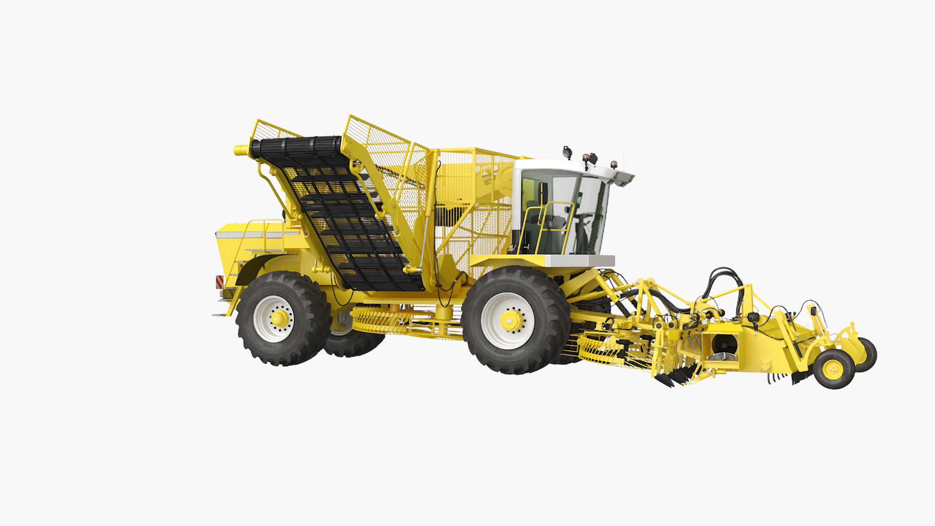 3D Model Agricultural Harvester Machinery Yellow - TurboSquid 2302752
