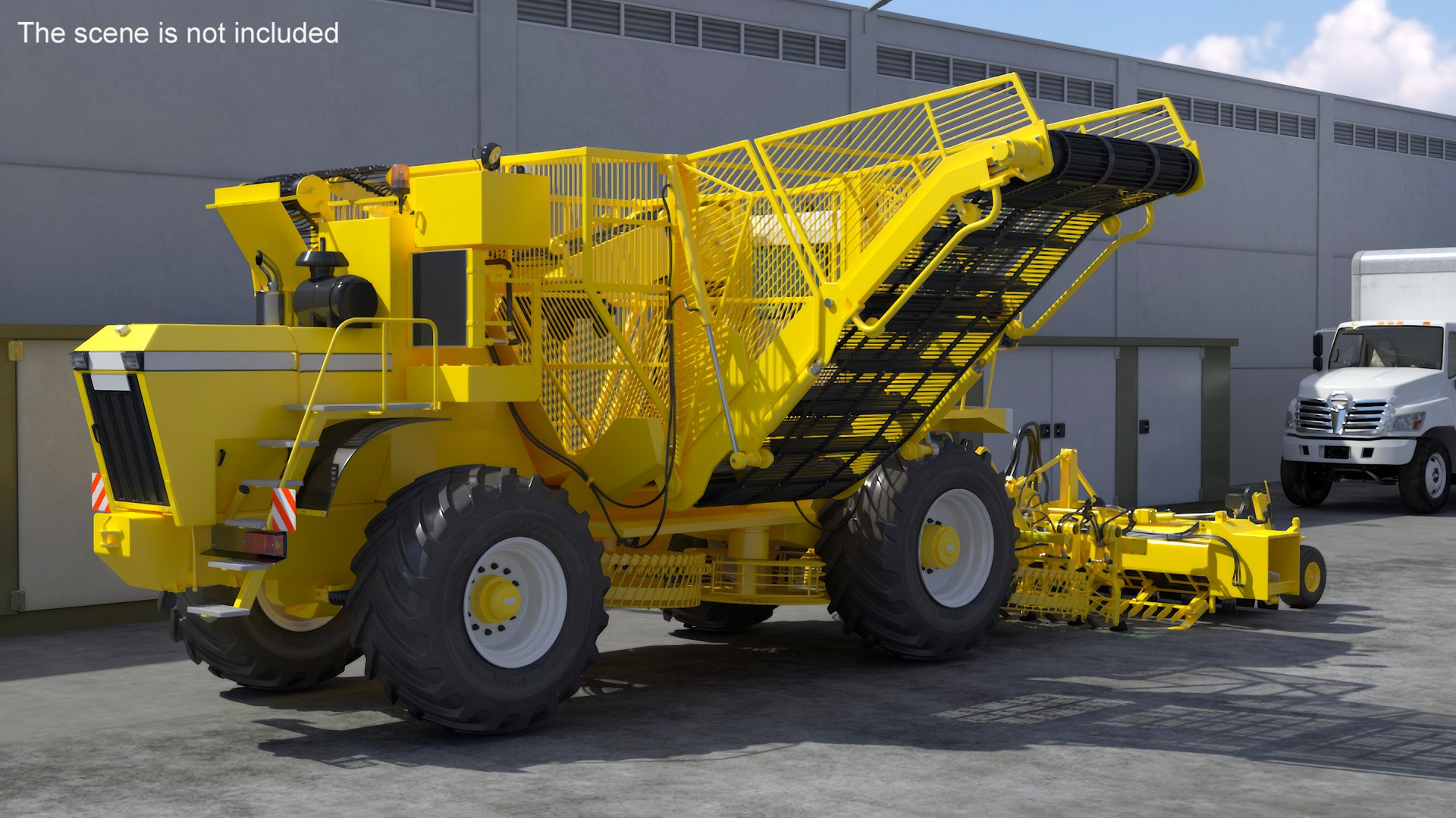 3D Model Agricultural Harvester Machinery Yellow - TurboSquid 2302752
