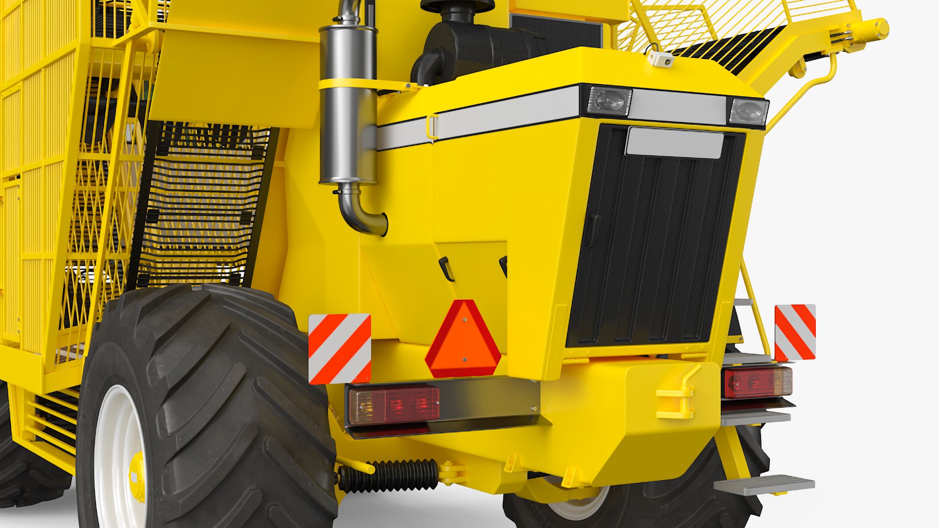 3D Model Agricultural Harvester Machinery Yellow - TurboSquid 2302752
