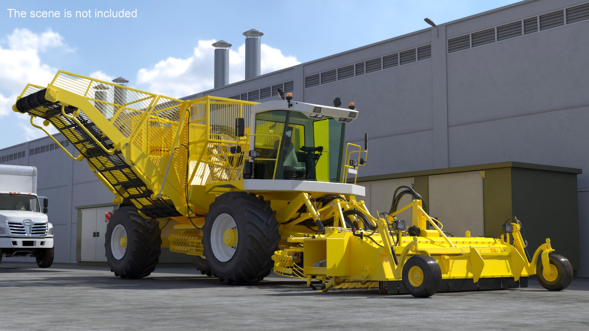 3D Model Agricultural Harvester Machinery Yellow - TurboSquid 2302752