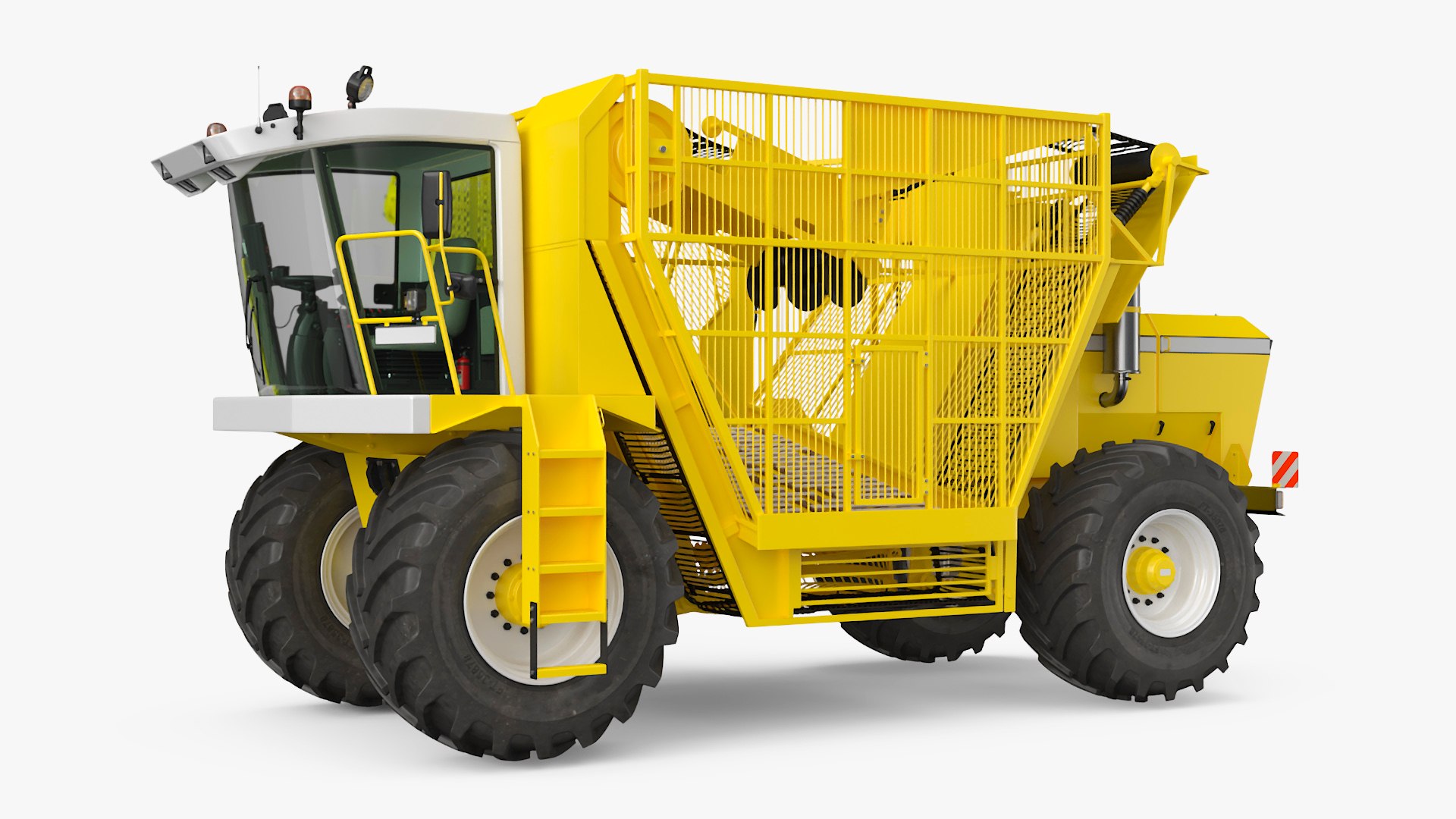 3D Model Agricultural Harvester Machinery Yellow - TurboSquid 2302752