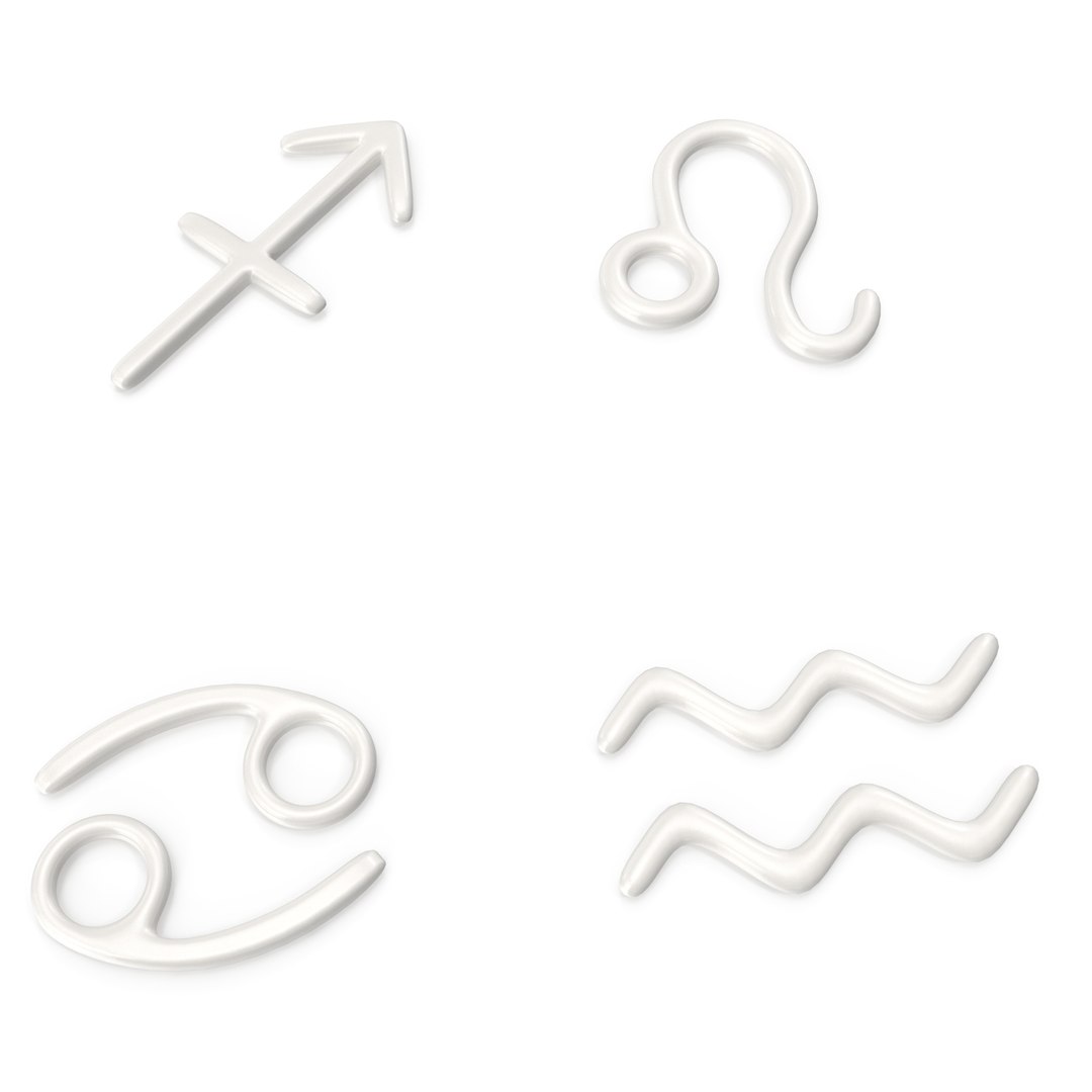 Zodiac Signs Porcelain 1 3D Model - TurboSquid 2144302