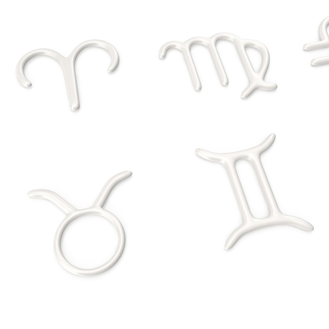 Zodiac Signs Porcelain 1 3D Model - TurboSquid 2144302