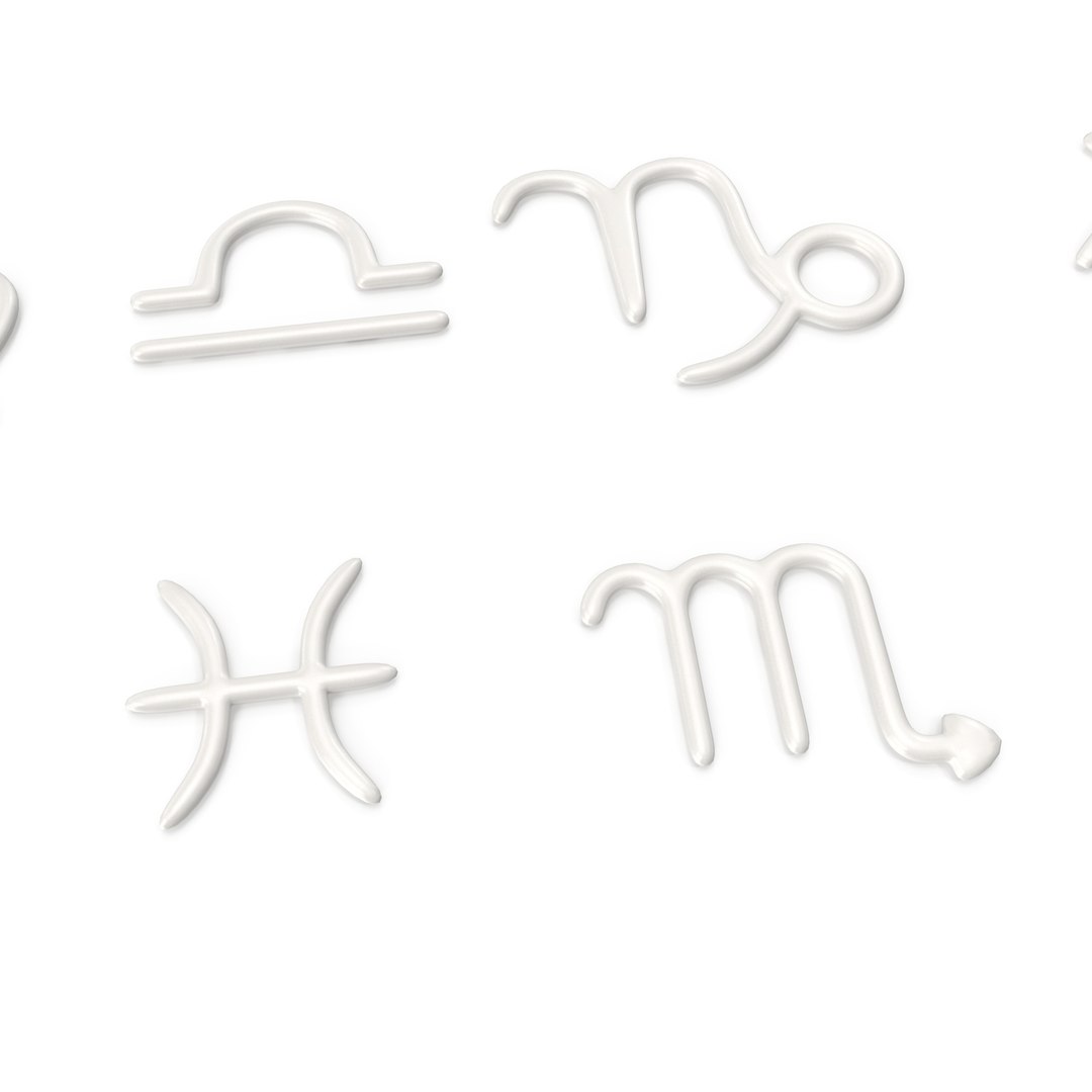 Zodiac Signs Porcelain 1 3D Model - TurboSquid 2144302