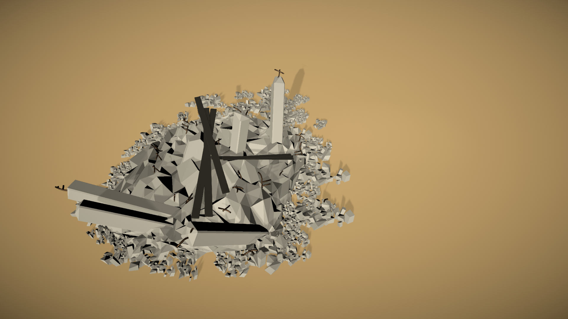 Debris trash rubble 3D model - TurboSquid 1671293