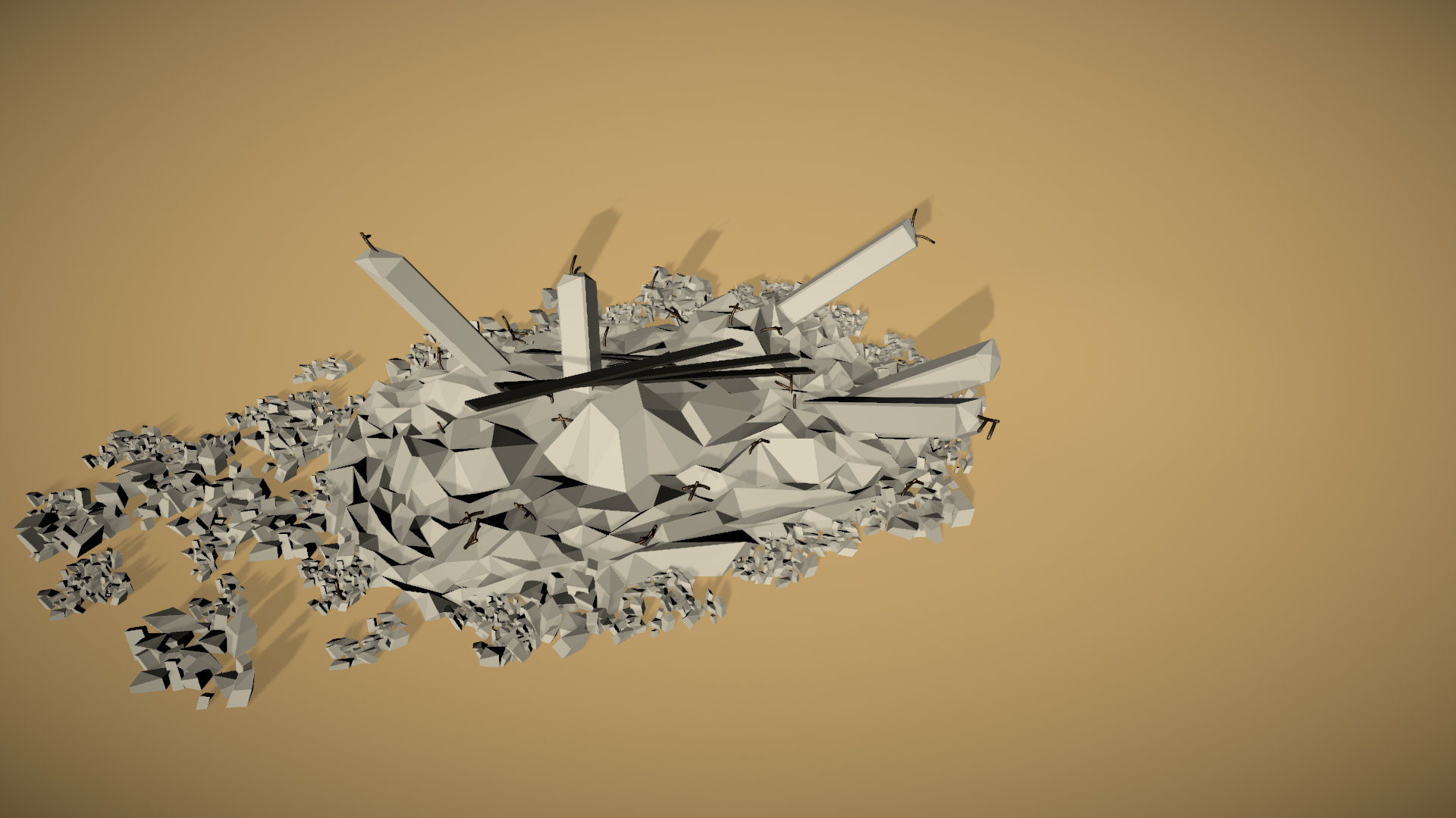 Debris trash rubble 3D model - TurboSquid 1671293