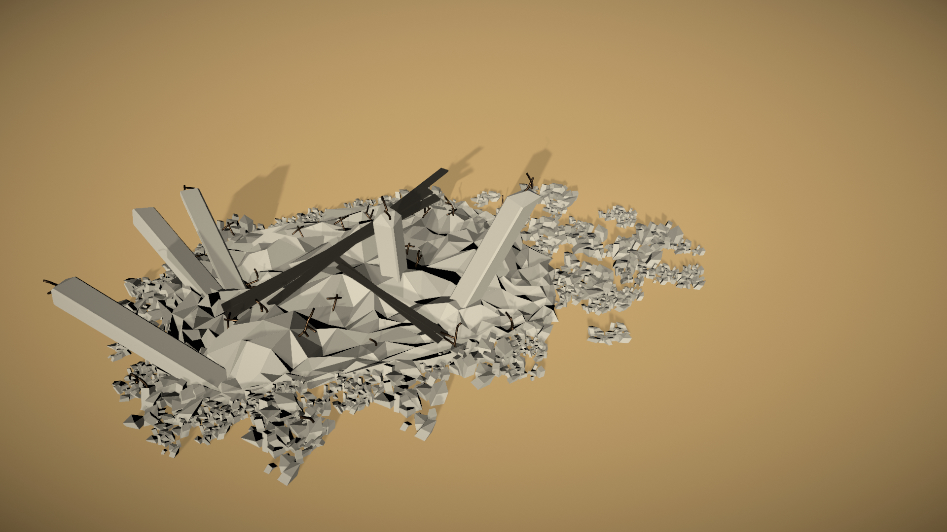 Debris trash rubble 3D model - TurboSquid 1671293